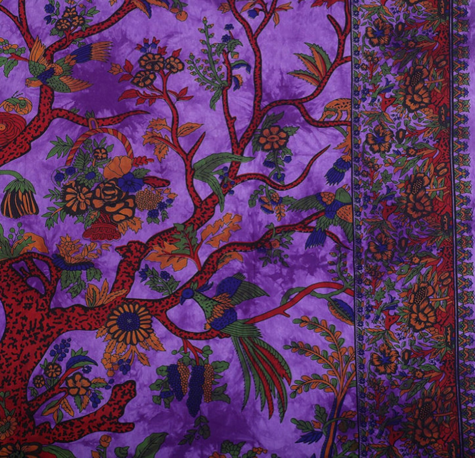 Tapestry Purple Tree of Life Wall Hanging Psychedelic Indian - Etsy UK