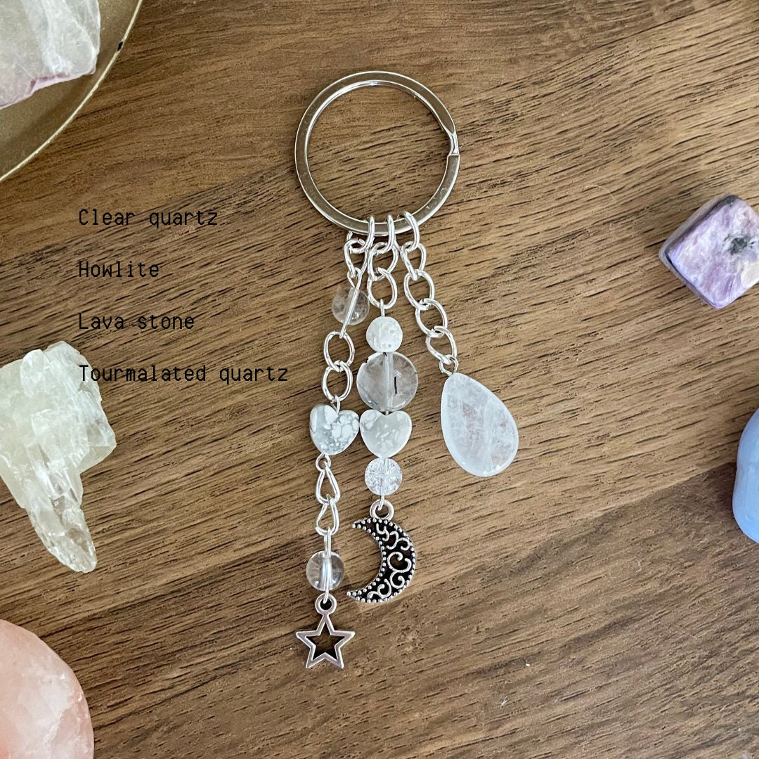 Small Crystal Teardrop Handmade Keyrings 5 Options to Choose - Etsy UK