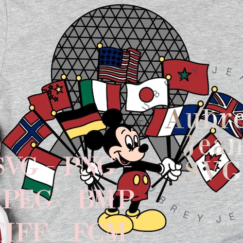 Epcot Flag Mickey Design SVG PNG DXF Sublimation cricut - Etsy