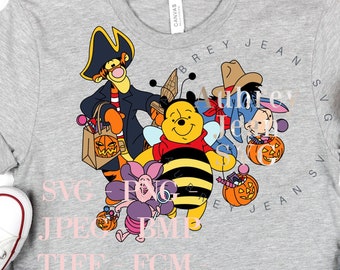 Halloween Winnie the Pooh Svg - Etsy UK