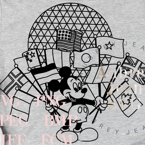 Epcot Flag Mickey Design SVG PNG DXF Sublimation cricut - Etsy
