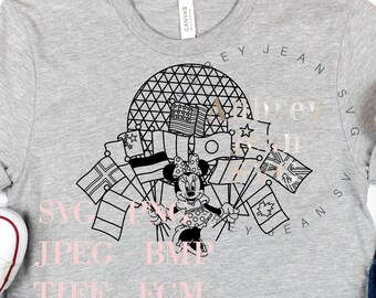 Epcot Flag Mickey Design SVG PNG DXF Sublimation cricut Silhouette ...