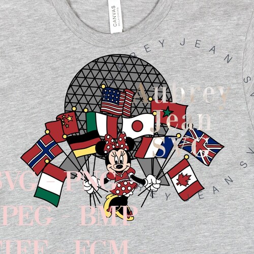 Epcot Flag Minnie Design SVG PNG DXF Sublimation cricut - Etsy
