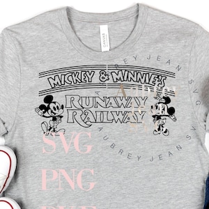 Mickey and Minnie Runaway Railway Design *SVG* PNG Sublimation *cricut ...