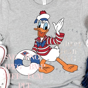 Diz Cruise Line DCL Donald Duck Sailor Design *SVG* PNG Dxf Sublimation ...