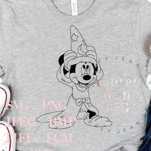 Fantasmic Sorcerer Mickey Design *SVG* PNG DXF Sublimation *cricut ...