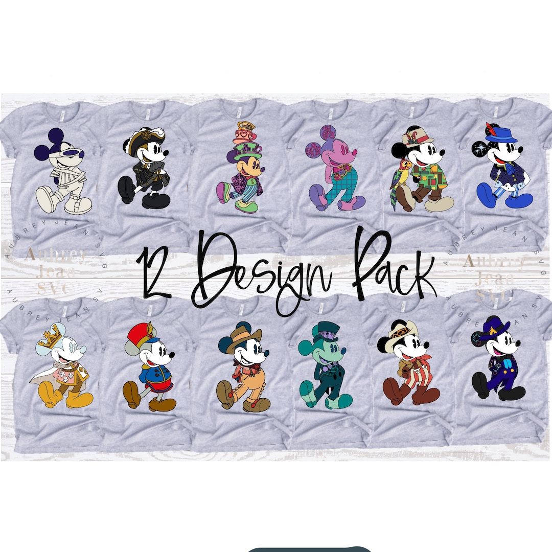 Main Attraction Mickey 12 Design Pack *SVG* PNG DXF Sublimation *cricut ...