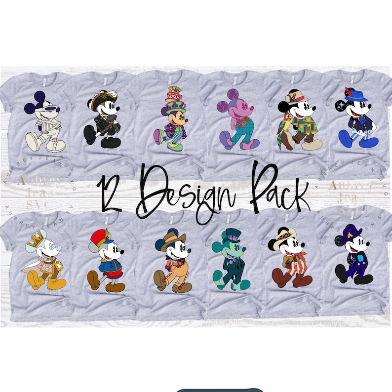 Main Attraction Mickey 12 Design Pack SVG PNG DXF - Etsy