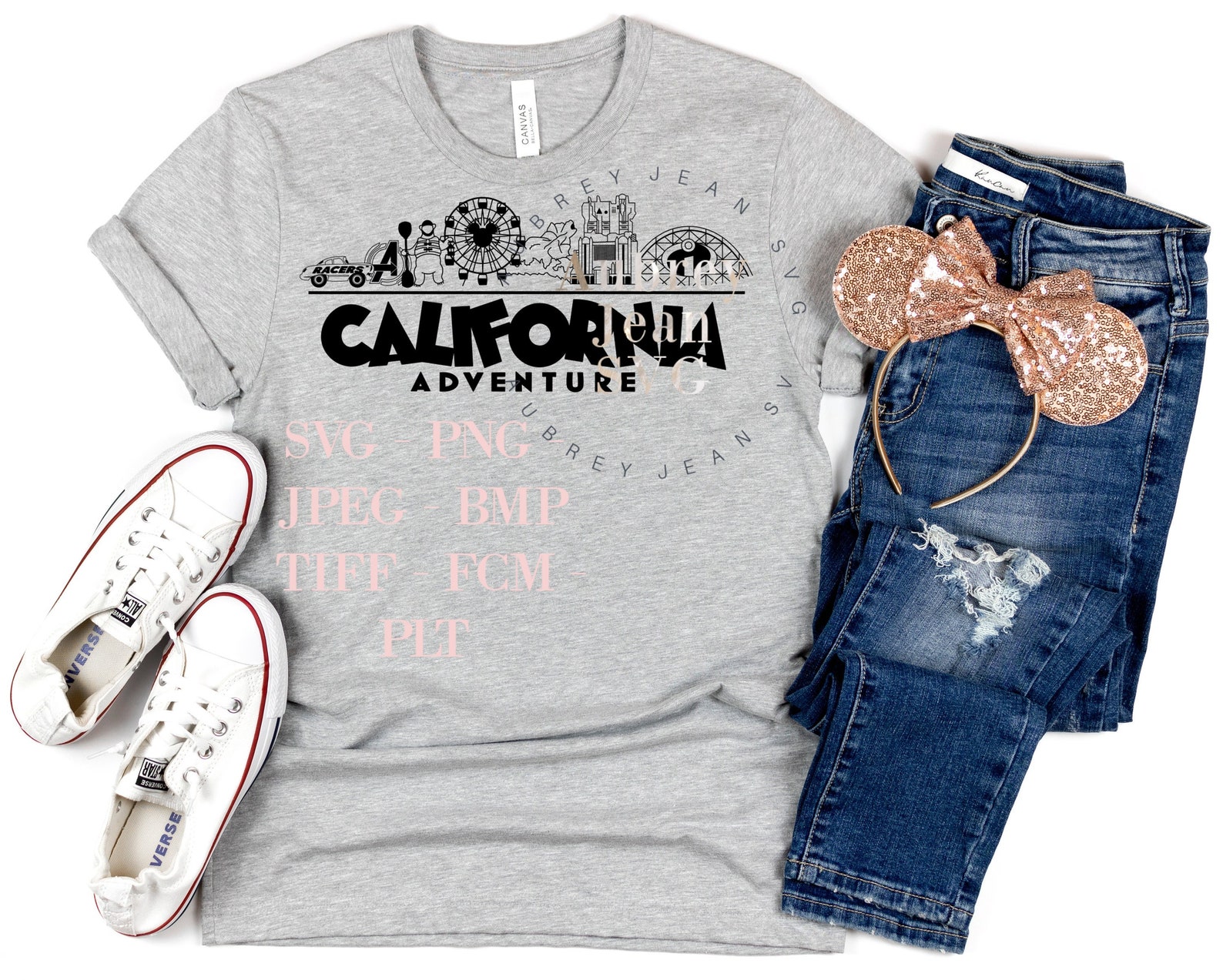 California Adventure Disneyland Skyline Design SVG PNG Dxf - Etsy