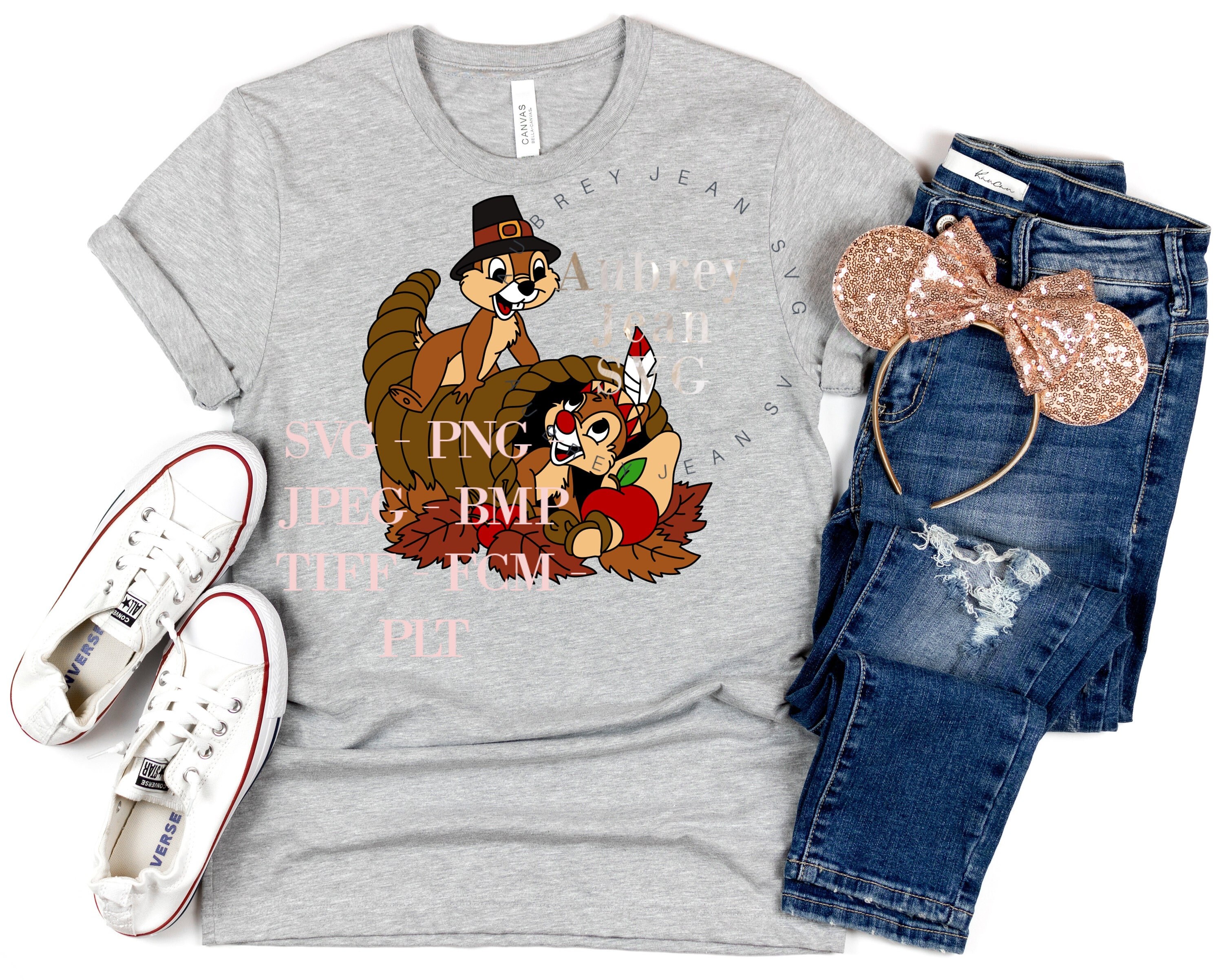 Thanksgiving Chip and Dale Design *SVG PNG Sublimation Cricut ...