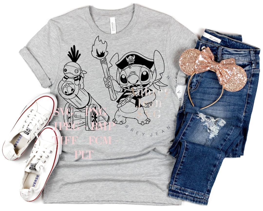 Pirate Stitch Scrump Design *SVG PNG Sublimation Cricut Silhouette ...