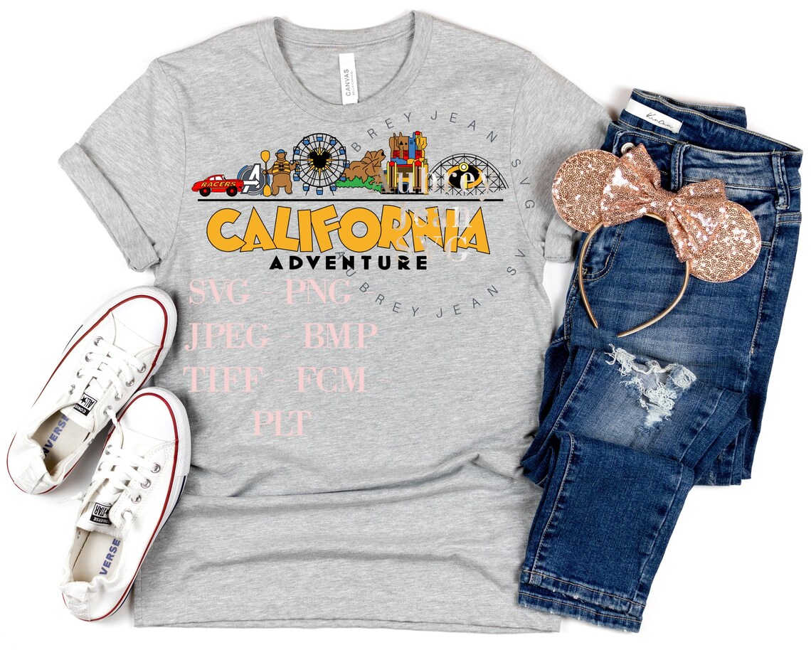 California Adventure Color Disneyland Skyline Design *SVG* PNG ...