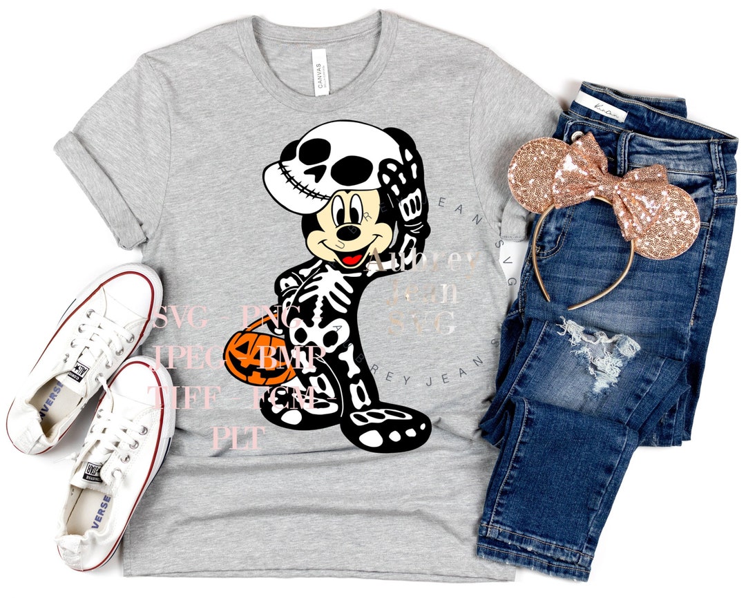 Skeleton Mickey Design SVG PNG Sublimation Cricut Silhouette Cutting ...