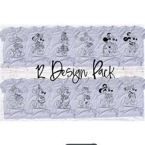 Main Attraction Mickey 12 Design Pack *SVG* PNG DXF Sublimation *cricut ...