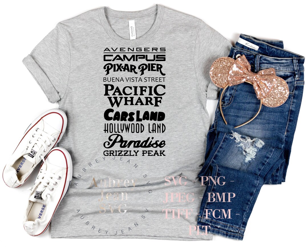 California Adventure Disneyland Lands Design *SVG PNG Sublimation ...