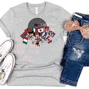 Epcot Flag Minnie Design *SVG* PNG DXF Sublimation *cricut* Silhouette ...