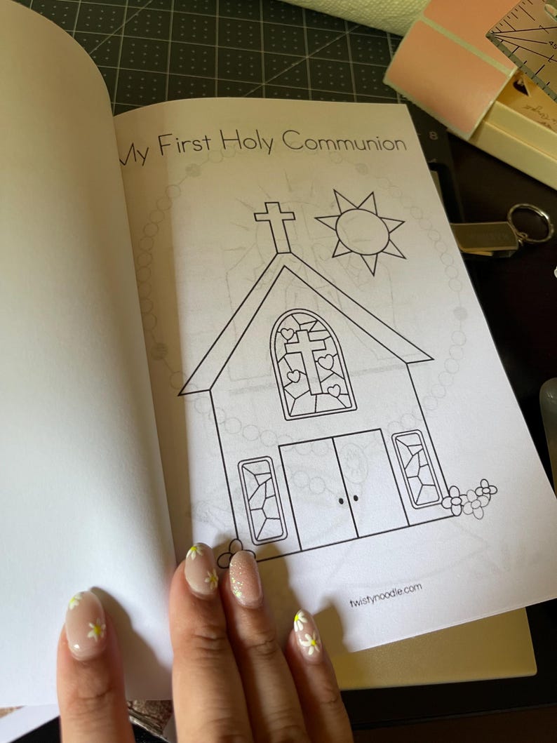 First Communion Coloring Book Template - Etsy