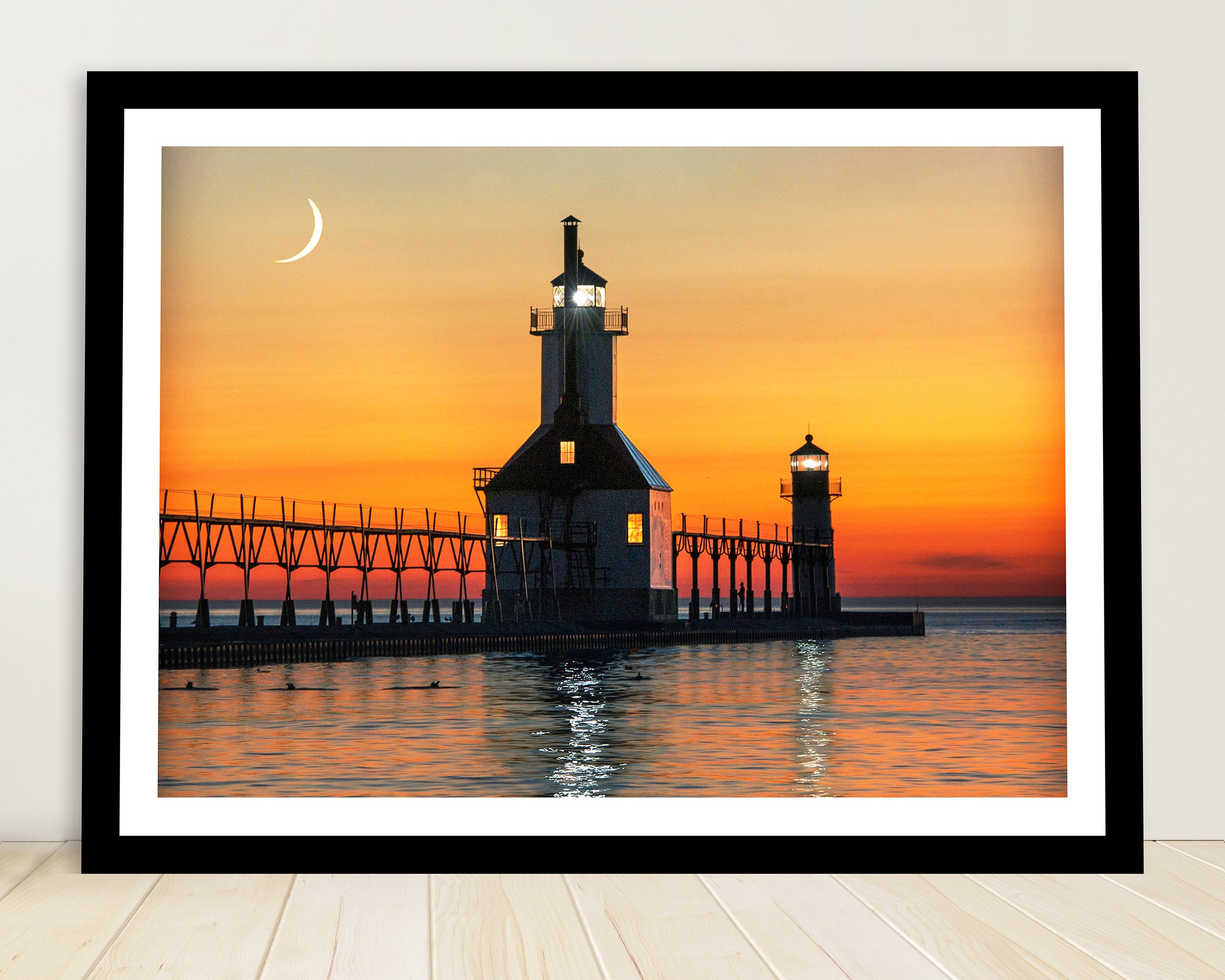 Lighthouse Silhouette Sunset