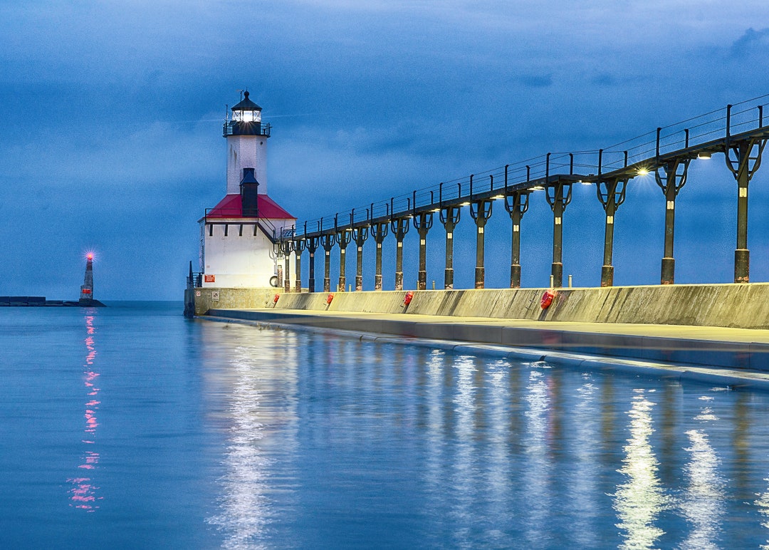 Michigan City Indiana Lighthouse Photography Lighthouse Prints - Etsy