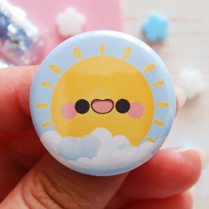 Cute Sun Button, Kawaii Summer Badge Button, Summer Pinback Buttons - Etsy