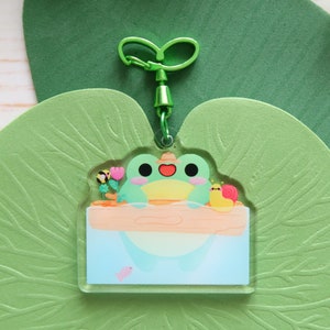 Cute Acrylic Keychain, Kawaii Frog Keychain, Bee Acrylic Charm, Snail ...