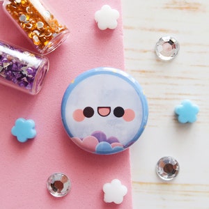 Cute Moon Button, Kawaii Badge Button, Night Time Pinback Buttons - Etsy