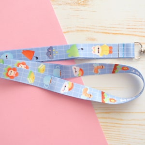 Cute Rabbit Lanyard, Kawaii Rainy Day Lanyards, Spring Keychain Holder ...