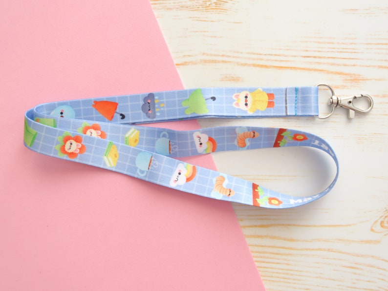 Cute Rabbit Lanyard Kawaii Rainy Day Lanyards Spring - Etsy