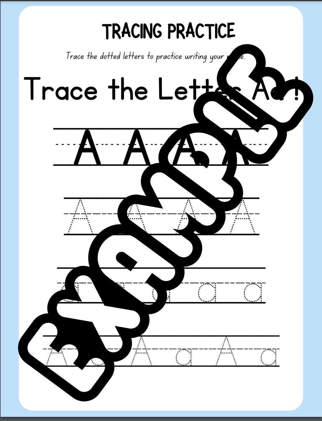 Trace the Letter A - Etsy