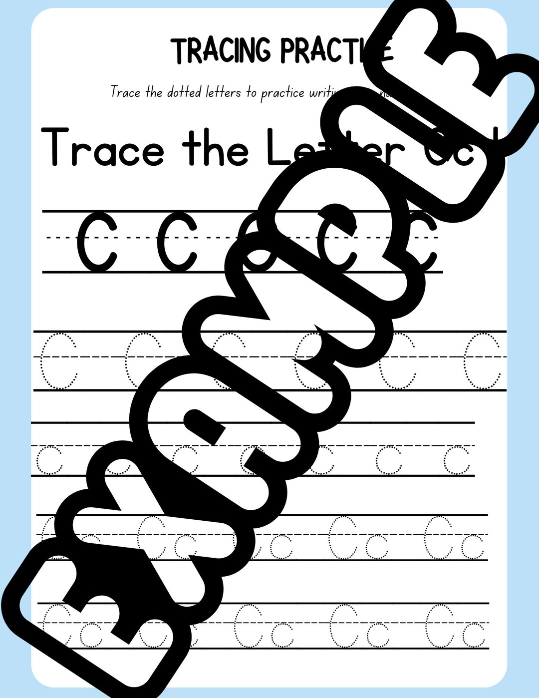 Trace the Letter C - Etsy