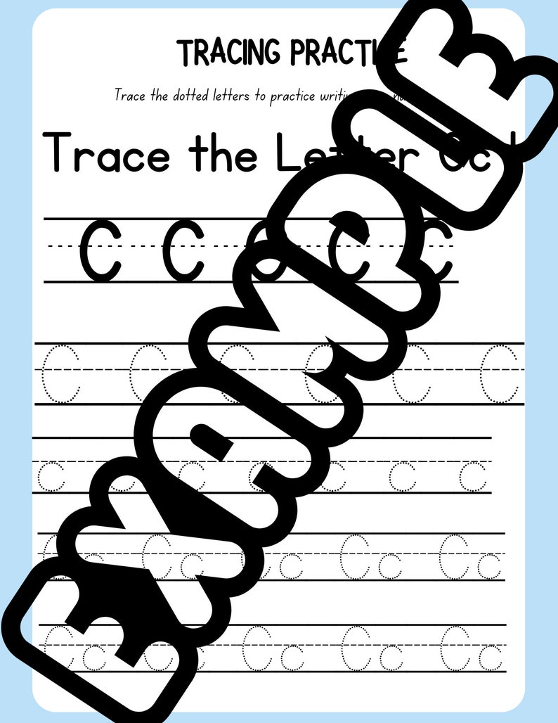 Trace the Letter C - Etsy