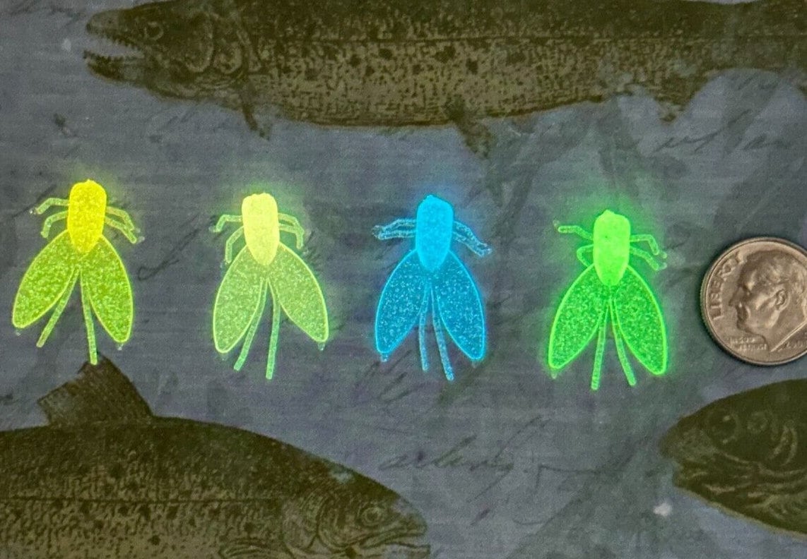 Fly Guy .75" GLOW Multi-color Fishing-crappie Panfish Ice Plastic Lot ...