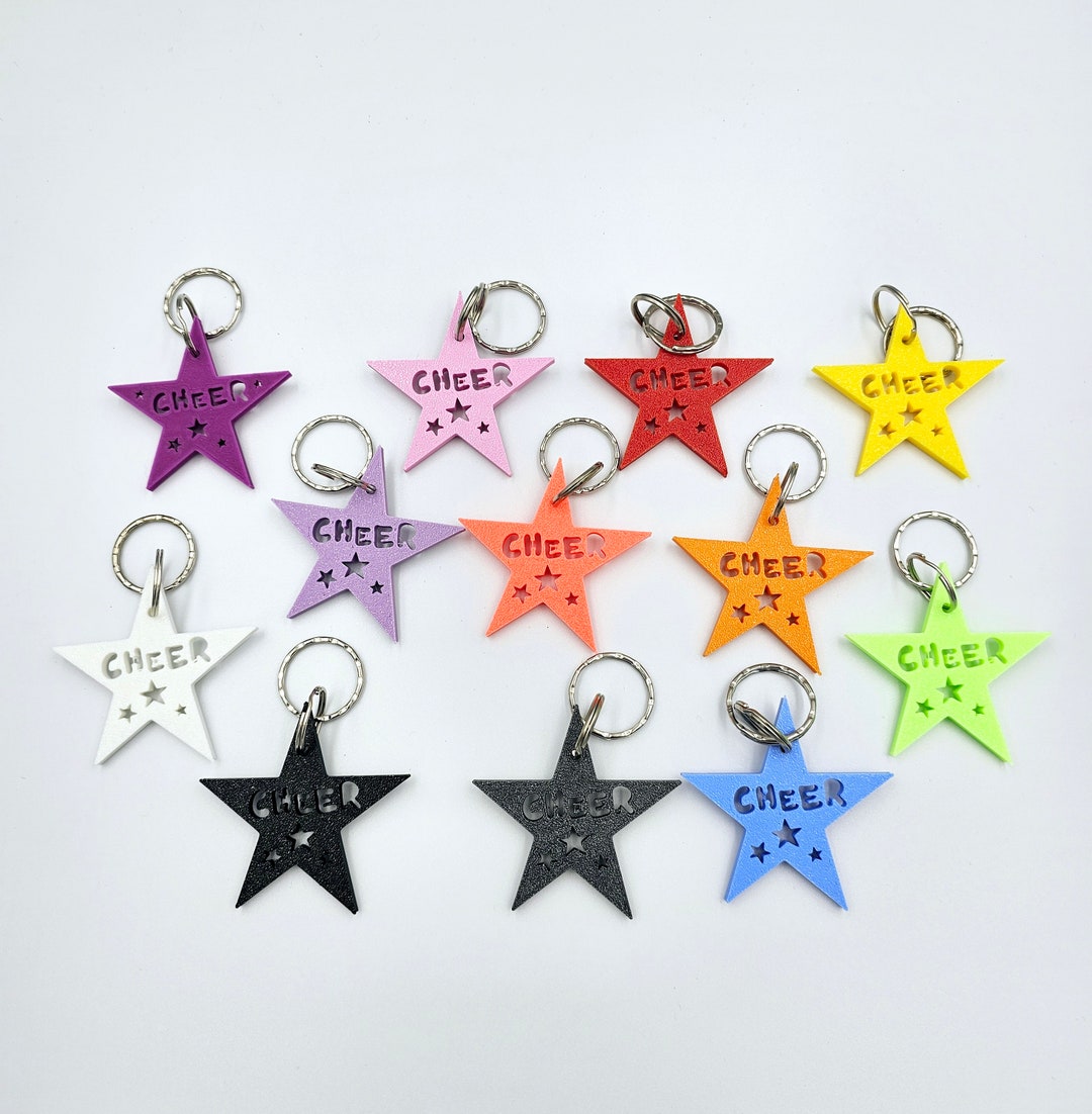 Cheer Mini Star Keyfob Cheerleading Keychain Keyring Bag Tag - Etsy