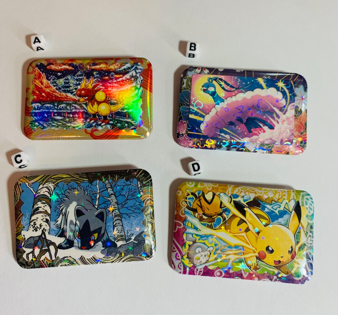 Large up Cycled Tcg Pokémon Button Badges - Etsy