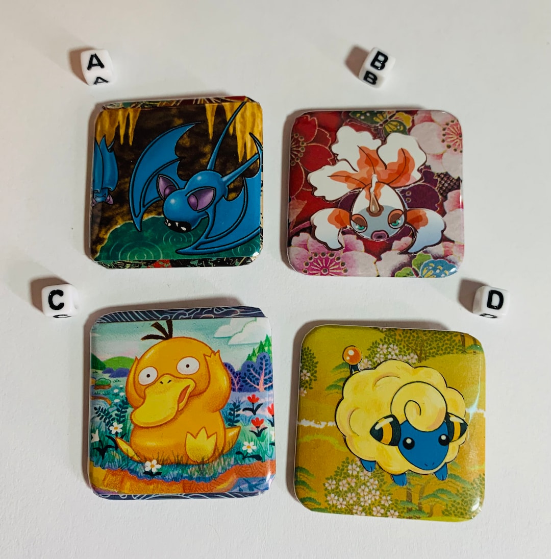 Up Cycled Tcg Pokémon Button Badges - Etsy
