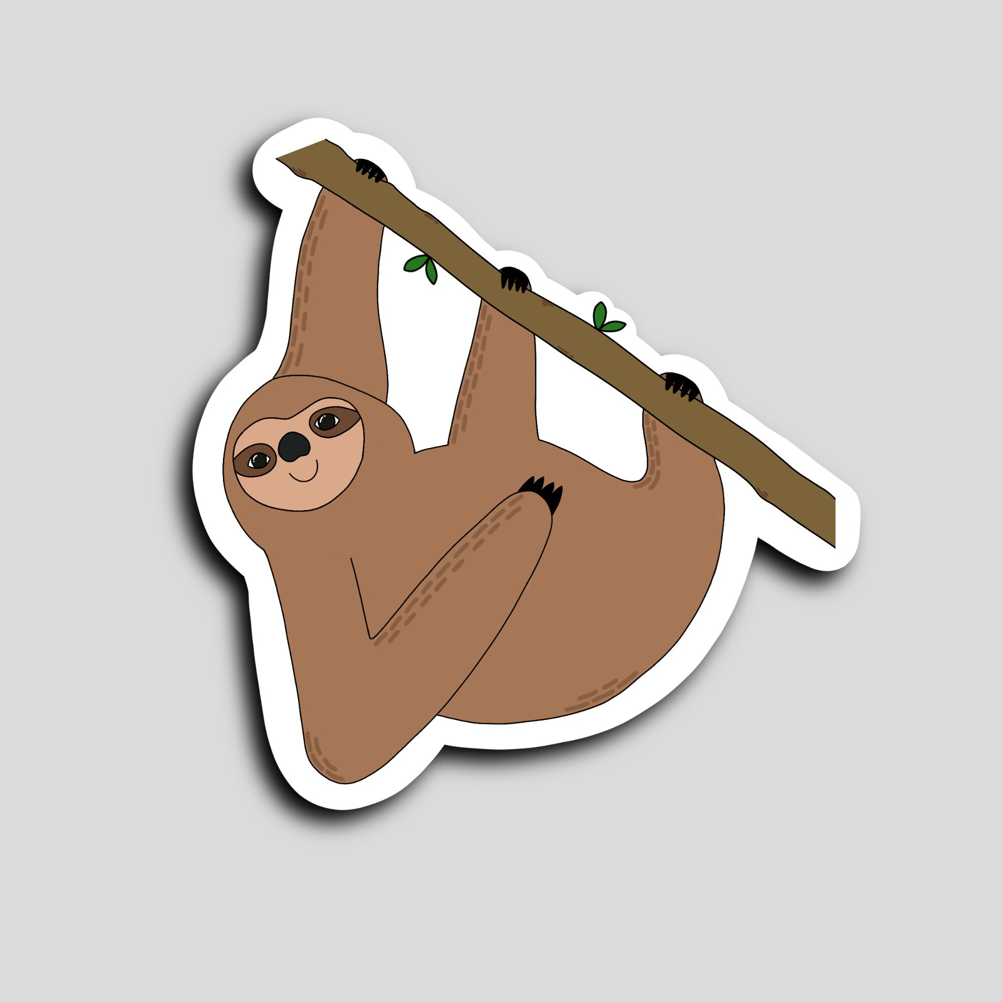 Sloth Sticker Etsy