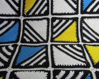 Yellow White Afghan | Etsy