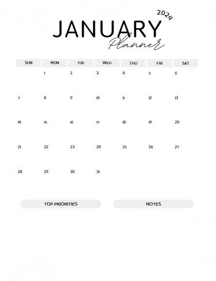 Yearly Calendar. Digital, Editable, Customizable - Etsy