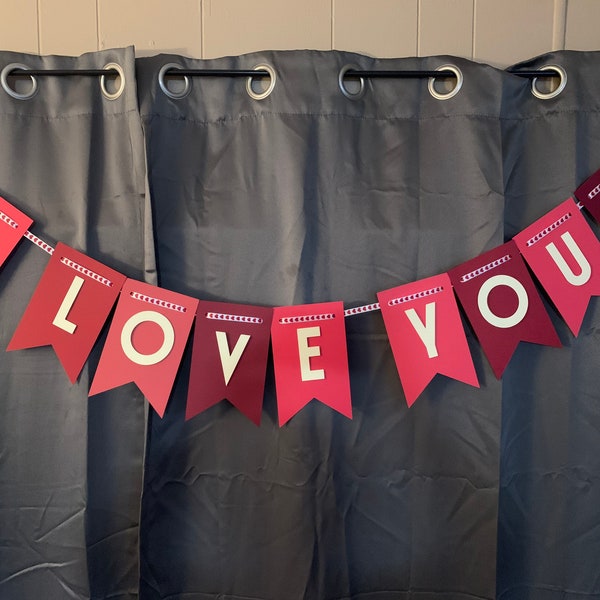 I Love You Banner - Etsy