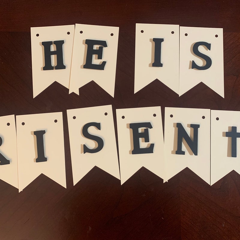 He is Risen Banner - Etsy