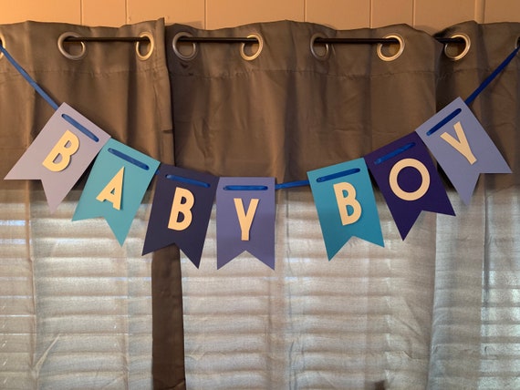 Baby Boy Baby Shower Banner Baby Boy Baby Shower Banner | Etsy