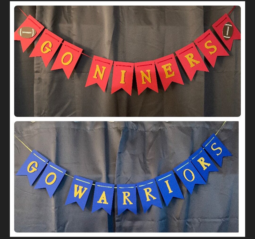 Go Warriors and Go Niners Banner Bundle. NFL and NBA. Golden State ...