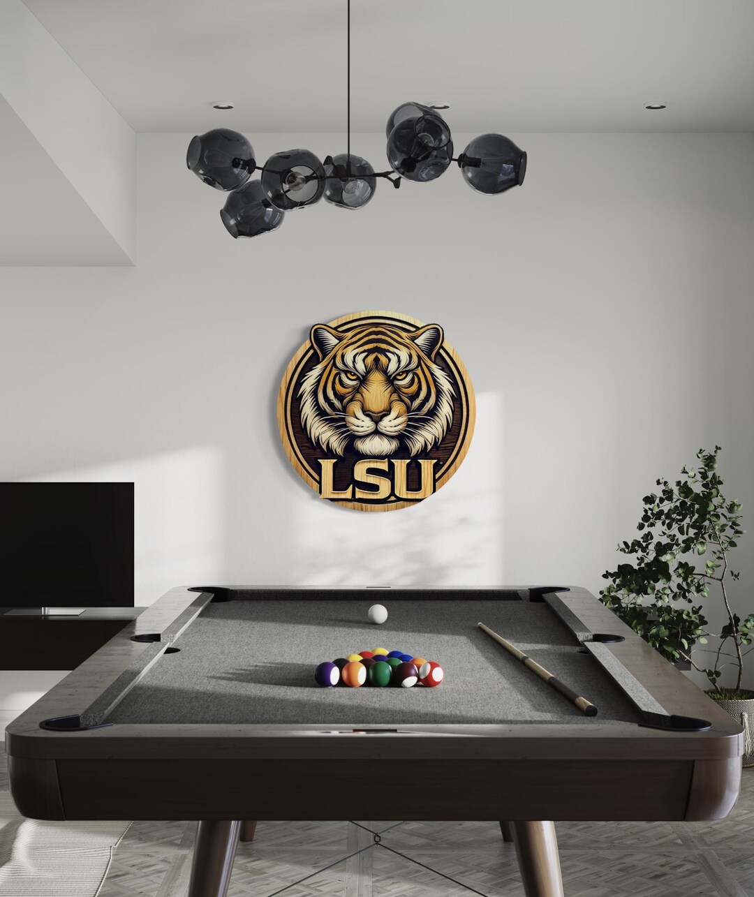 Handcrafted LSU Tiger Wood Burn Design Art by Carissa Lee - Etsy