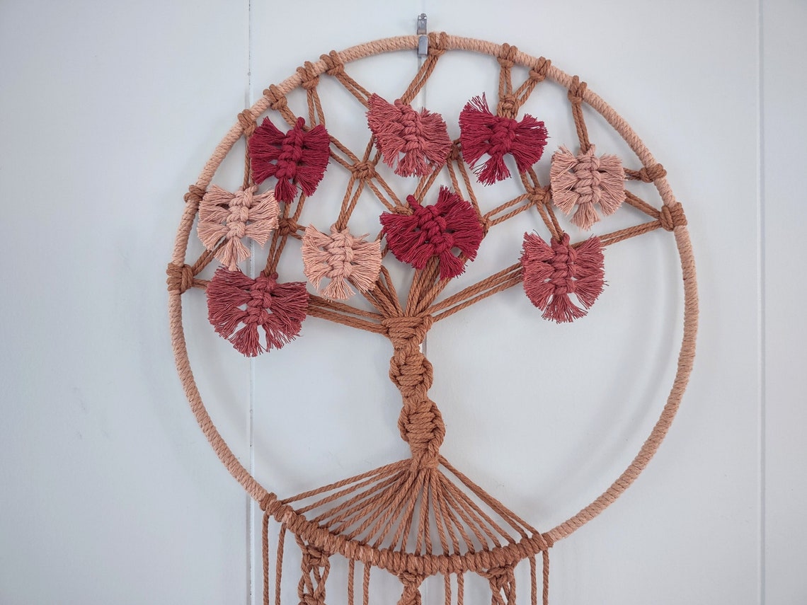 Tree of Life Macrame Dreamcatcher on 12 Inch Hoop - Etsy