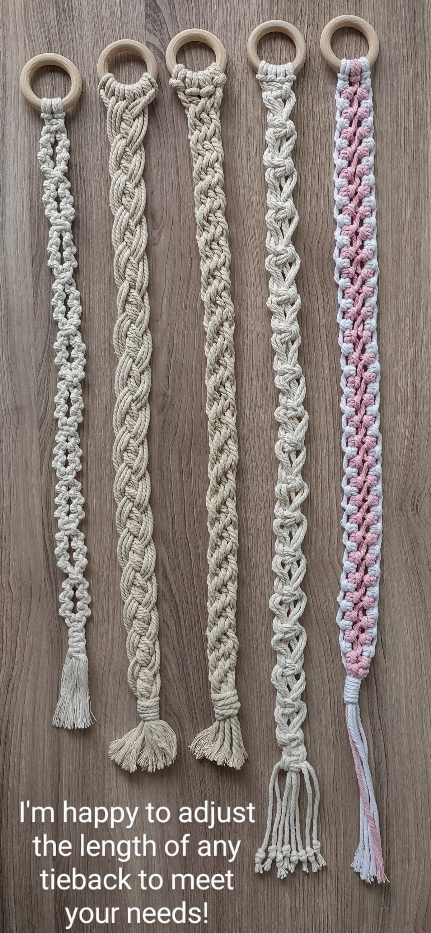 Custom Colors Macrame Curtain Ties, Set of Two - Etsy