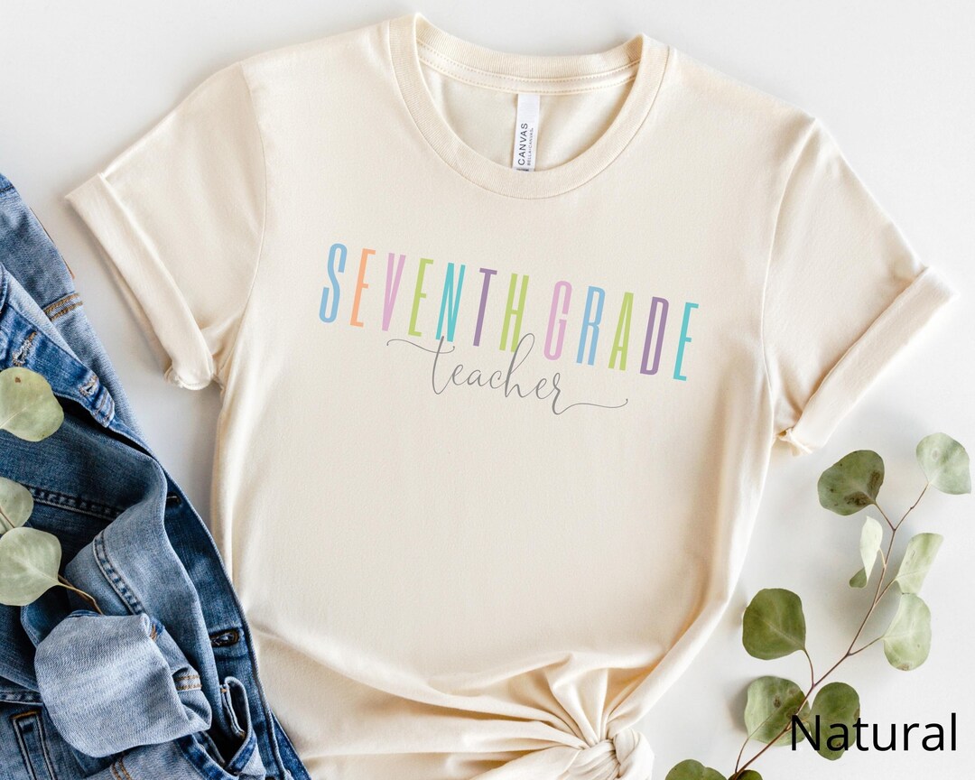Seventh Grade Teacher Shirt/cute 7th Grade Teacher T-shirt/gift for ...