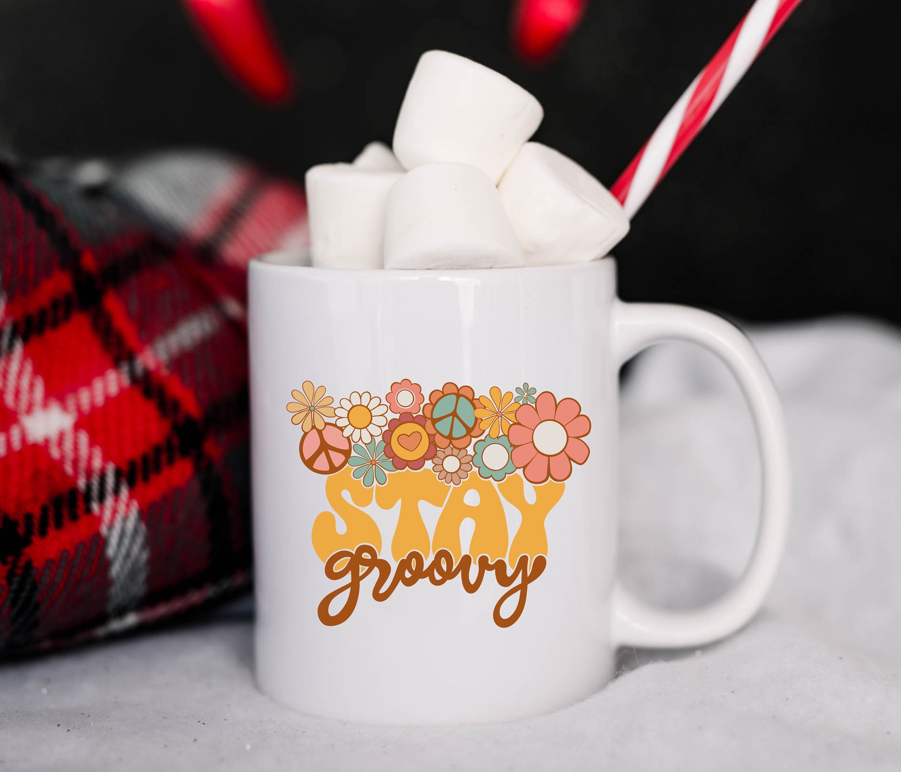 Retro Stay Groovy Coffee Mug/retro Flower 70s Mug/hippie Boho - Etsy