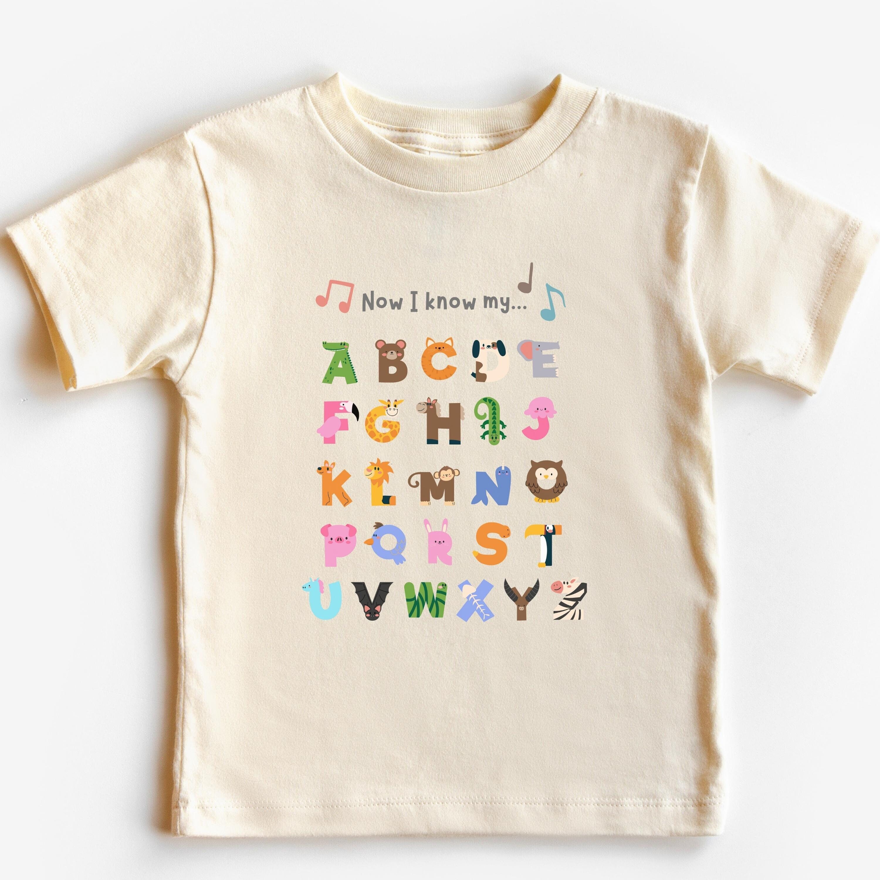 Now I Know My ABC T Shirt/cute Animal Alphabet - Etsy