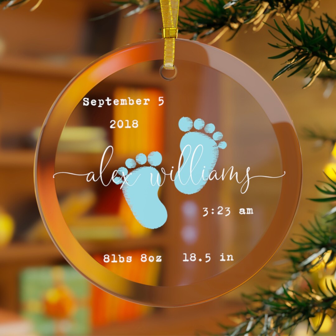 Newborn Birth Stats Ornament/personalized Baby Ornament/nursery ...