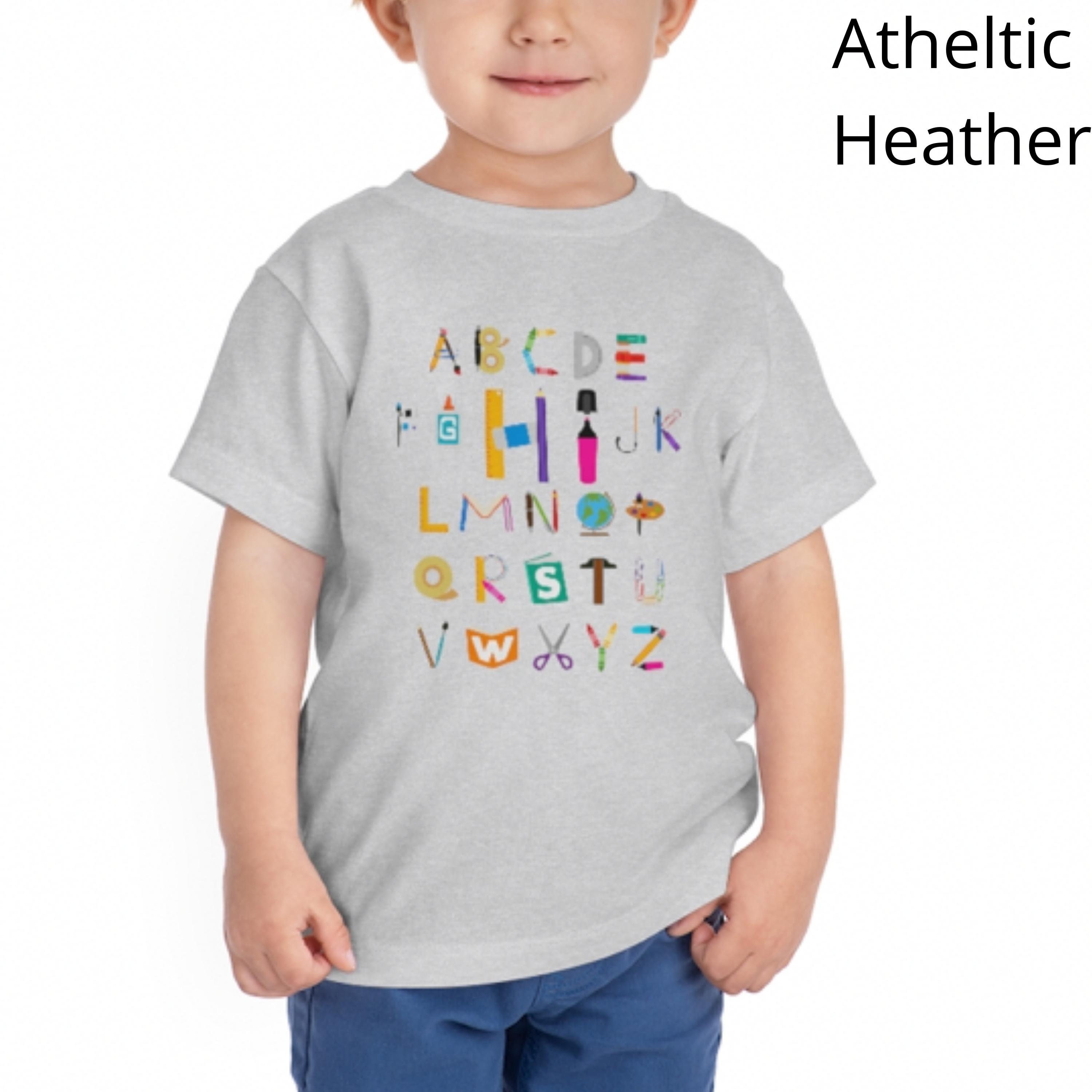School Supply Alphabet HI T-shirt/kindergartener Preschooler Shirt/back ...